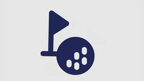 Animated golf game solid ui icon | Stock Video | Pond5