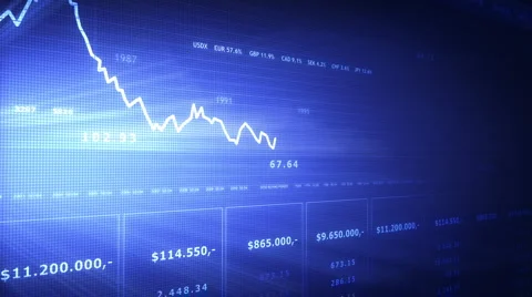 Animated graph and chart in futuristic s... | Stock Video | Pond5