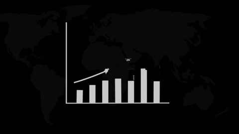 Animated graph chart with upward trend o... | Stock Video | Pond5