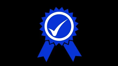 Animated of Grayscale Ribbon Badge with ... | Stock Video | Pond5
