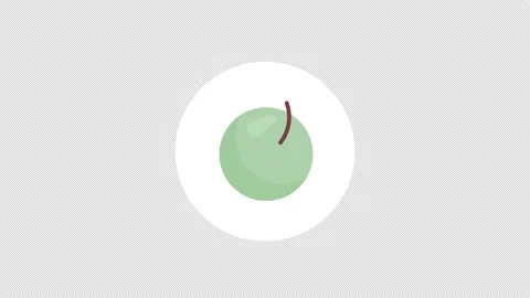 Animated green apple fruit | Stock Video | Pond5