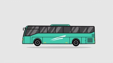 Bus Vector Stock Video Footage | Royalty Free Bus Vector Videos | Pond5