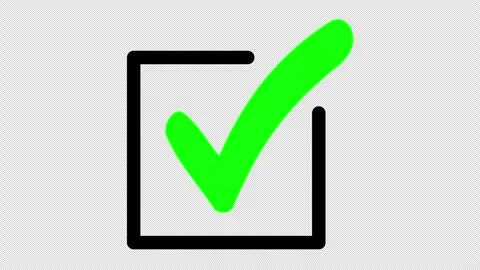 Animated green check mark symbol in the ... | Stock Video | Pond5