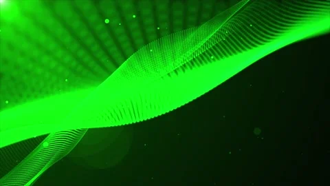 Animated Green color wavy pattern partic... | Stock Video | Pond5
