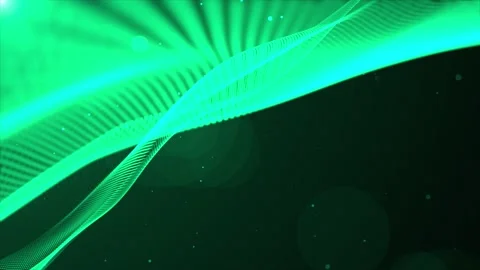 Animated green color wavy pattern partic... | Stock Video | Pond5