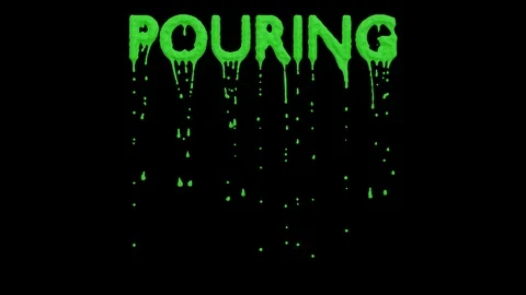 Animated green paint dripping text pouri... | Stock Video | Pond5