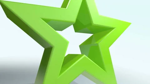 animated green star transform into the s... | Stock Video | Pond5