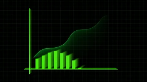 Animated green success chart. Financial ... | Stock Video | Pond5