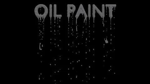 Animated grey paint dripping text oil pa... | Stock Video | Pond5