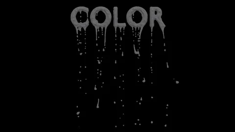 Animated grey paint dripping text color ... | Stock Video | Pond5