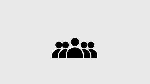 Animated of group people icon on backgro... | Stock Video | Pond5
