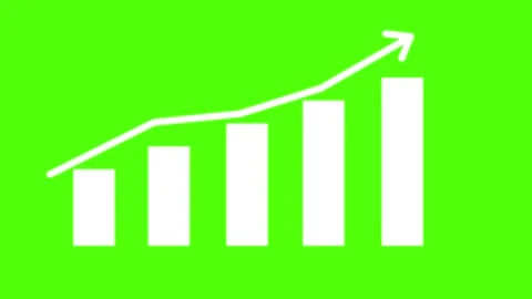 animated growth bar chart graph green sc... | Stock Video | Pond5