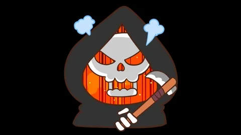 Animated Halloween Grim Reaper Laughing ... | Stock Video | Pond5