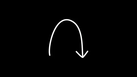 Animated Hand Drawn Arrow Line Element. ... | Stock Video | Pond5