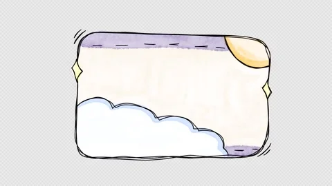 Animated hand drawn frame with doodle su... | Stock Video | Pond5