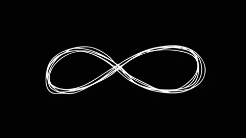 Animated hand-drawn infinity symbol clos... | Stock Video | Pond5