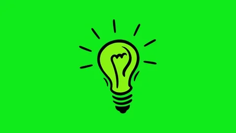 Animated Hand Drawn Light Bulb Gif Isola... | Stock Video | Pond5