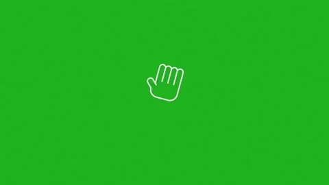 Animated Hand Shake Bye Video On Green S... | Stock Video | Pond5