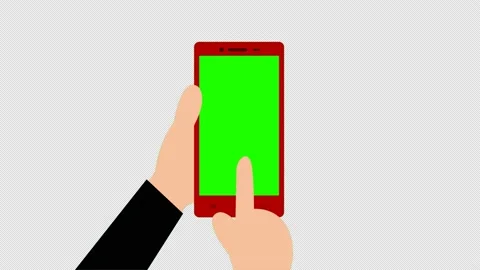 Animated hand tapping on a phone with gr... | Stock Video | Pond5