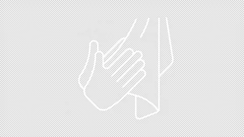 Animated hands drying and care white ico... | Stock Video | Pond5