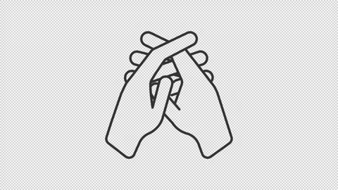 Animated hands with interlinked fingers ... | Stock Video | Pond5