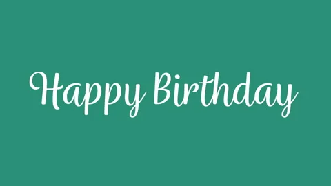 Animated Happy Birthday Script Text Writ... | Stock Video | Pond5