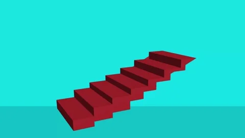 animated of heaped success stairs with u... | Stock Video | Pond5