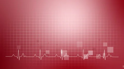 Animated heart beat line cardiogram on r... | Stock Video | Pond5