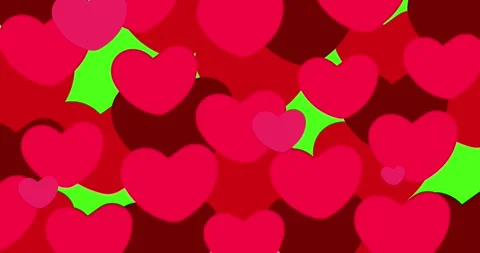 Animated heart floating on green screen ... | Stock Video | Pond5