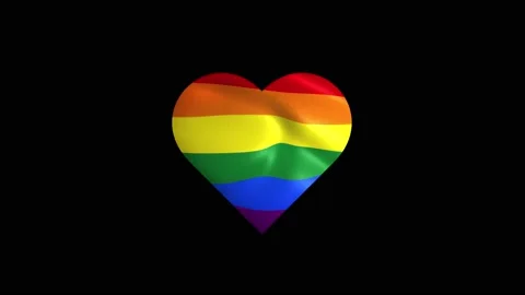 Animated Heart Symbol with Pride Rainbow... | Stock Video | Pond5
