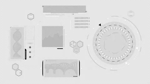 Animated high-tech display for working w... | Stock Video | Pond5