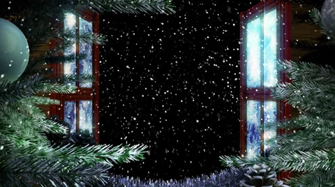 Animated Holiday Christmas window with i... | Stock Video | Pond5