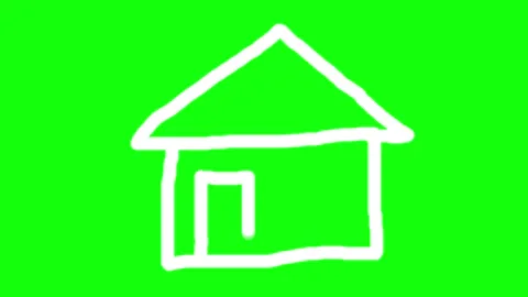 Animated home icon doodle hand drawn iso... | Stock Video | Pond5