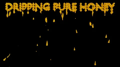 Animated honey dripping text dripping pu... | Stock Video | Pond5