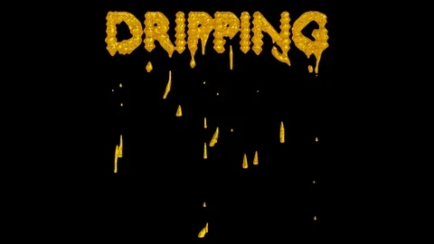 Animated honey dripping text dripping - ... | Stock Video | Pond5