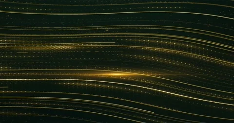 Animated horizontal golden dot line curv... | Stock Video | Pond5