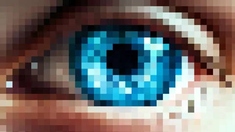 Animated Human Eye Pixel Art Background | Stock Video | Pond5
