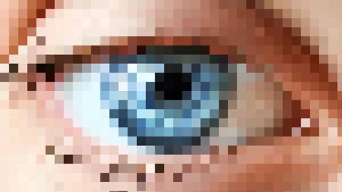Animated Human Eye Pixel Art Background | Stock Video | Pond5