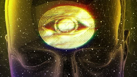 Animated Human forehead with Third Eye s... | Stock Video | Pond5