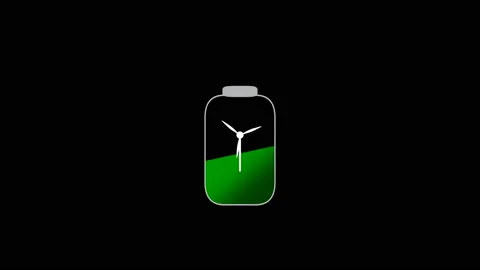 Animated icon of a battery being charged... | Stock Video | Pond5