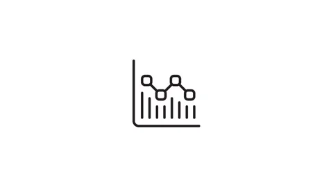 Animated Icon business chart monoline | Stock Video | Pond5