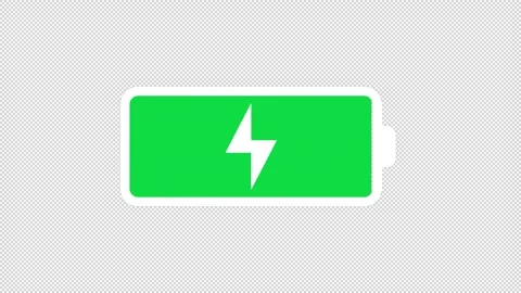 Animated icon charge and discharge batte... | Stock Video | Pond5