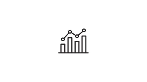 Animated Icon graph chart | Stock Video | Pond5