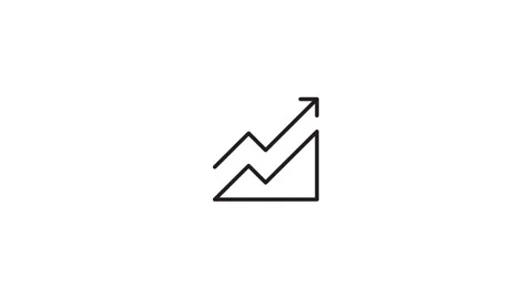 Animated Icon graph chart growth, data v... | Stock Video | Pond5