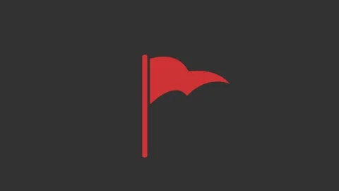 Animated Icon with red flag point icon o... | Stock Video | Pond5