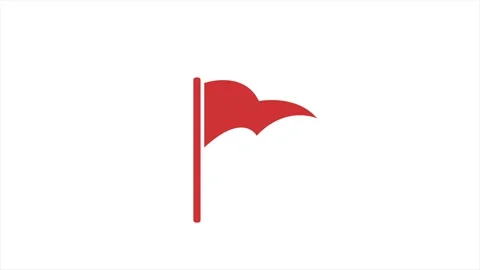 Animated Icon with red flag point icon o... | Stock Video | Pond5