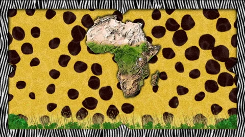 Animated illustration of the African con... | Stock Video | Pond5