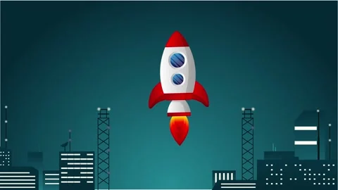 Cartoon Rocket Launch Stock Video Footage | Royalty Free Cartoon Rocket ...