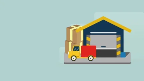 Warehouse Illustration Stock Video Footage | Royalty Free Warehouse ...