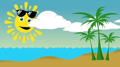 Animated images of the sun rising behind... | Stock Video | Pond5